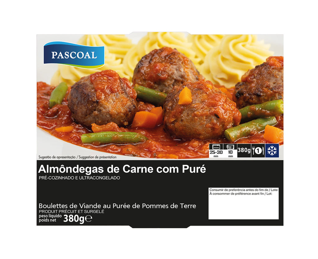 Almondegas de Carne com Puré Pascoal – Loja Pascoal